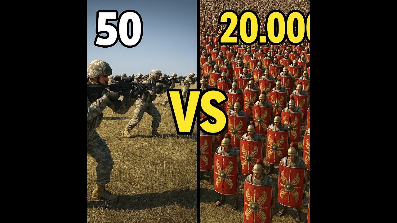 Can 50 Modern Soldiers Defeat 20,000 Romans? 🆚 Ancient Army Showdown! ⚔ ...