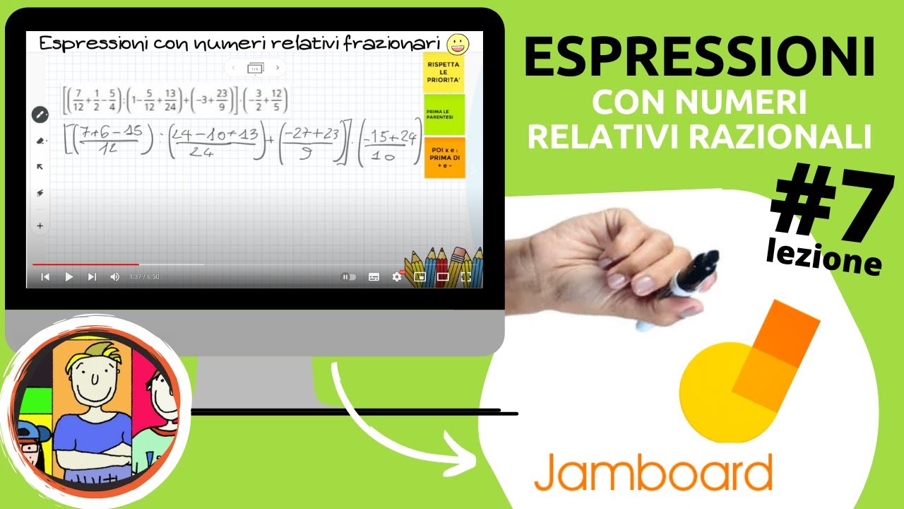 Espressioni con numeri relativi frazionari #7 - YouTube