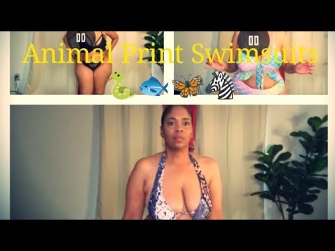 THICKUMS Wild Life Mini Swimsuit Plus Size Curvy Woman Try-On Haul 2022 - SheIn - YouTube