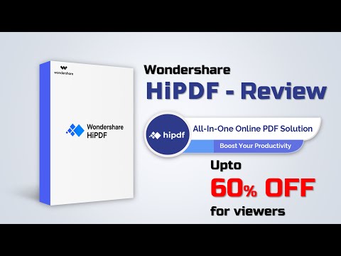 10.Wondershare HiPDF Review | All in one PDF solution | Online PDF editing tool | Online OCR Tool
