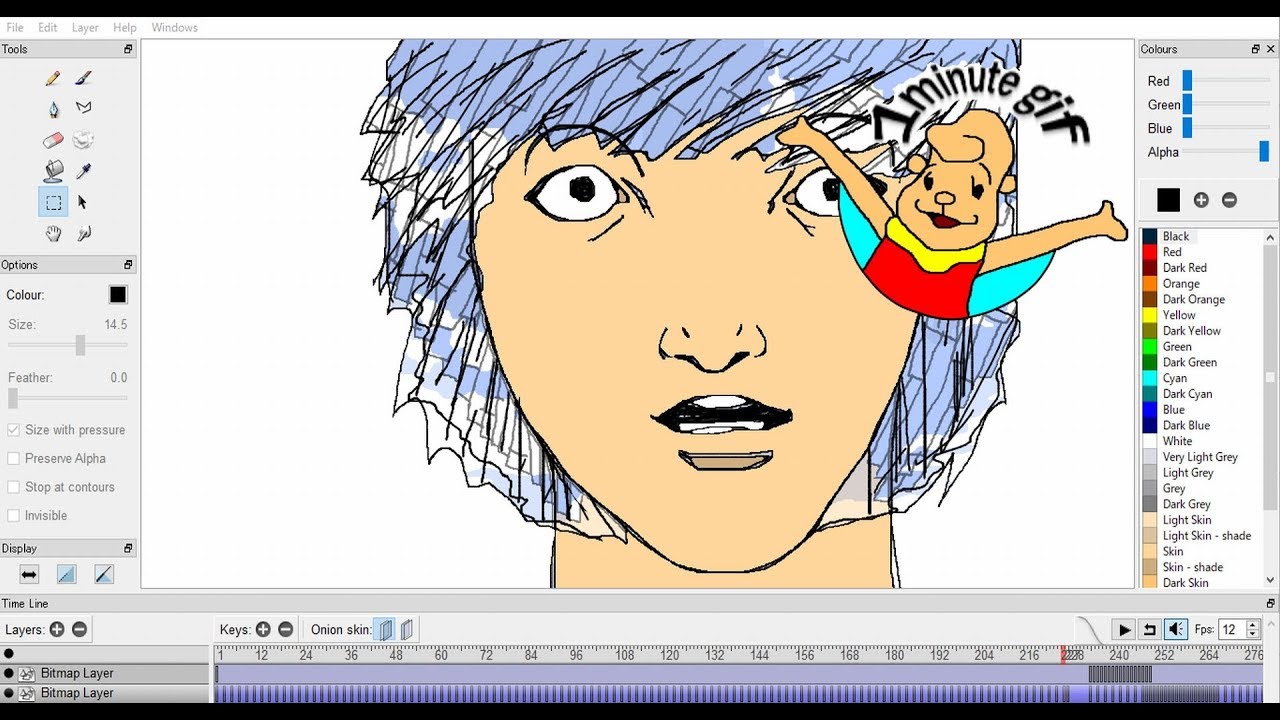 Pencil 2D Animation【Hair】 - YouTube