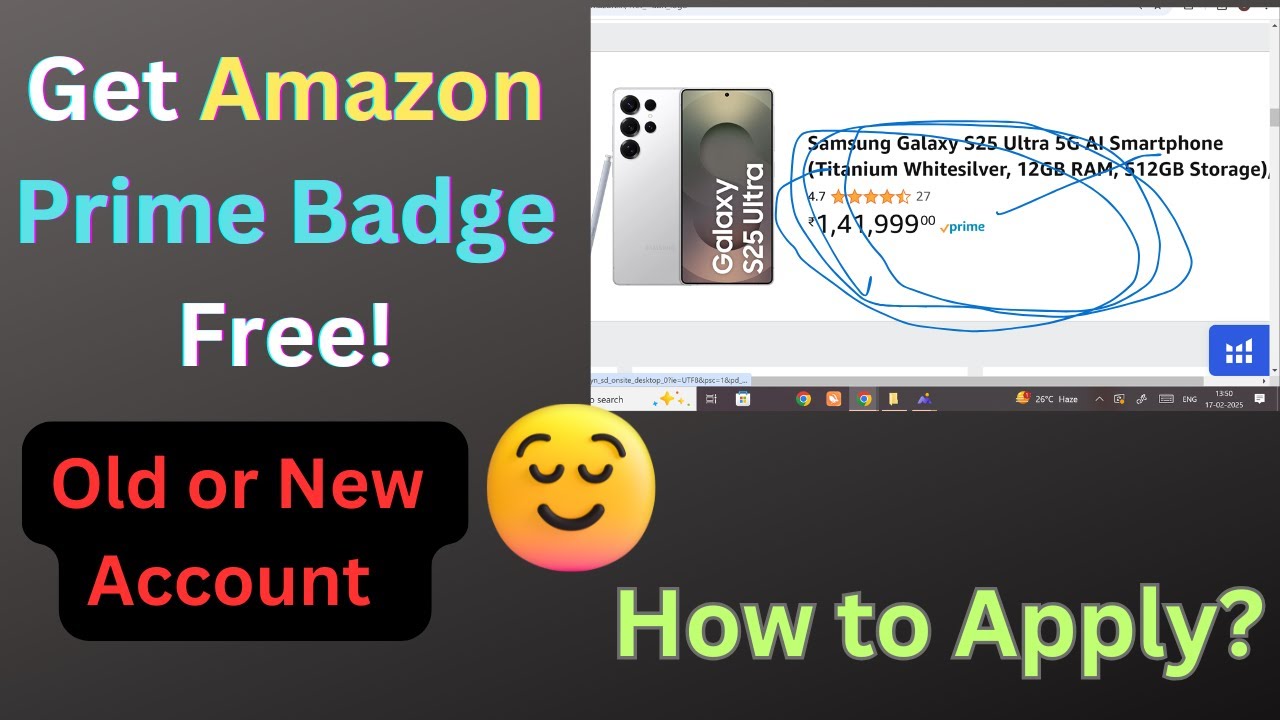 Get Amazon Prime Badge Free | Old or New Account | How to Apply? -# ...