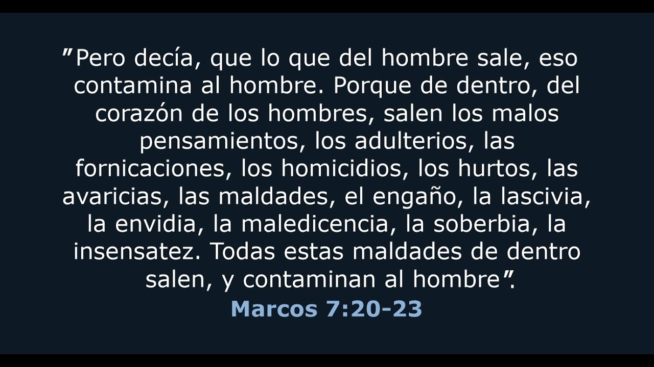 Pan de vida - Marcos 7: 20-23 - YouTube