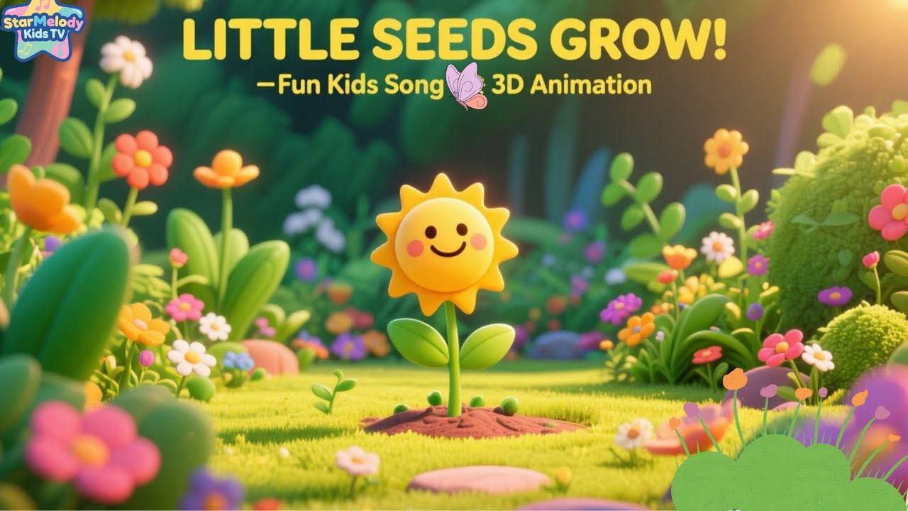 🌱 Little Seeds Grow – Fun Kids Song About Nature & Plants | 3D ...
