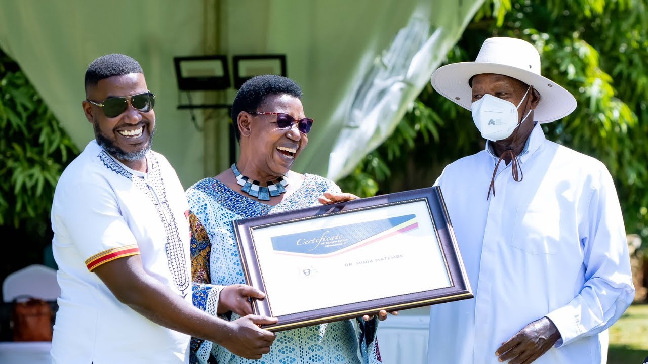 Museveni awards Dr Miria Matembe and a group of distinguished elders ...