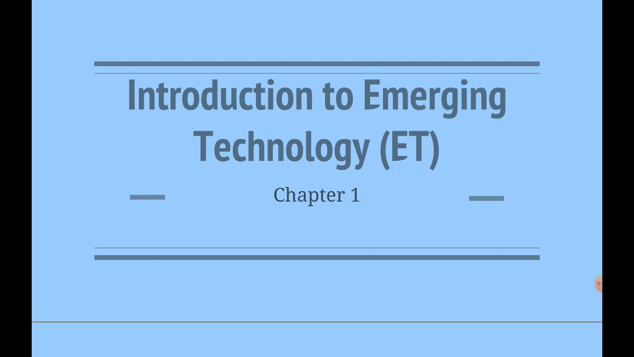EMERGING TECHNOLOGY CHAPTER ONE BY AFAAN OROMOO - YouTube