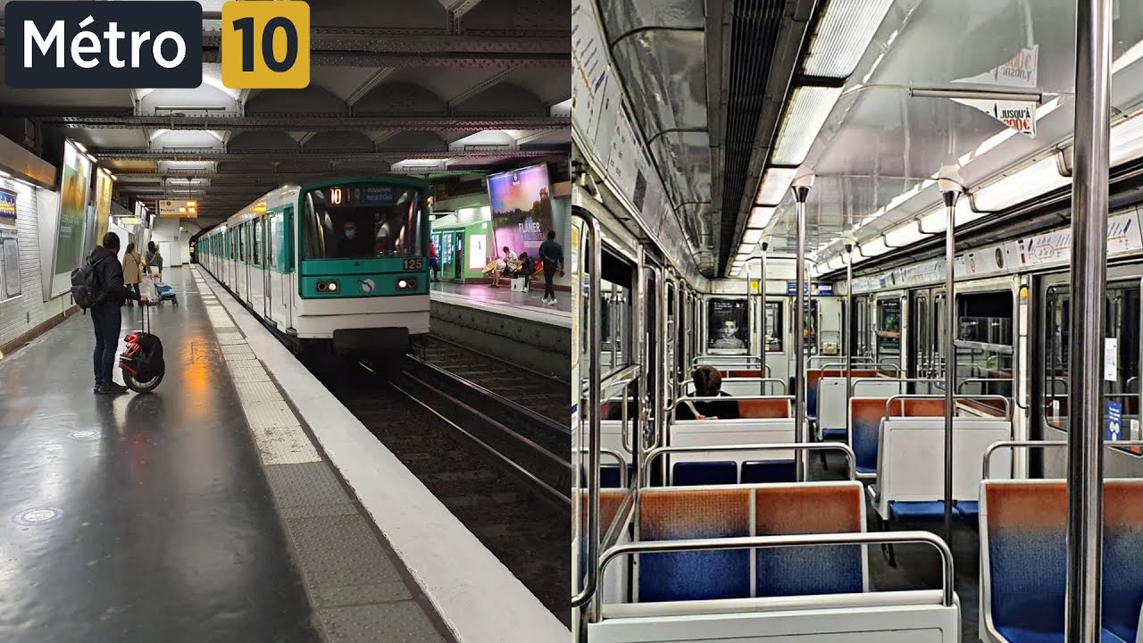Métro ligne 10 RATP [4K] Du MF67 bruyant de Duroc à Sèvres - Babylone ...