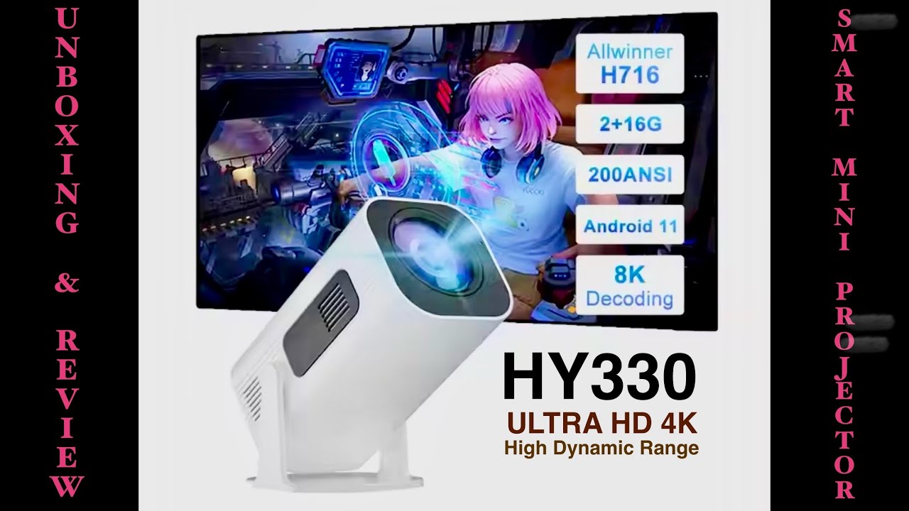 HY330 Ultra HD 4K Mini Projector | 4K Smart Projector | Aathi World ...