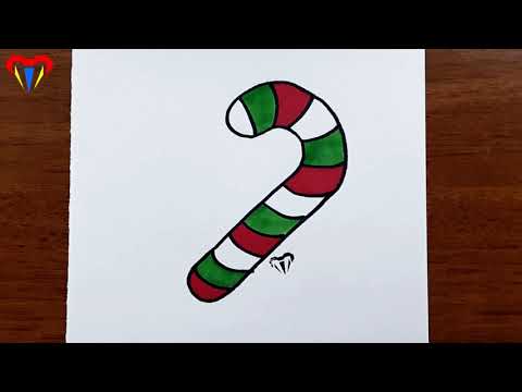 ŞEKER çizimi - kolay KIŞ çizimleri - kolay çizimler, basit, sevimli, güzel, tatlı, resim