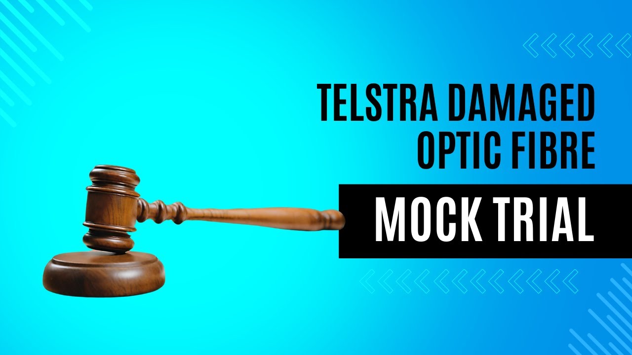 2018 Mock Trial of a damaged Telstra optic fibre cable - YouTube