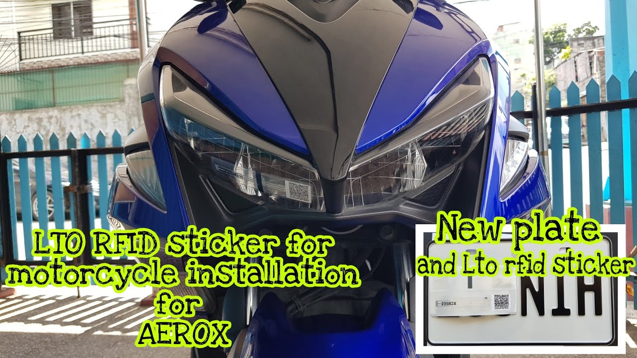 paano mag install ng rfid sticker ng LTO for motorcycle? - YouTube