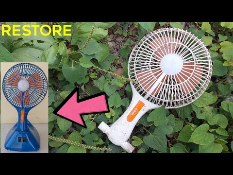 My mini fan is badly damaged - see how I restored it into a desk fan ...