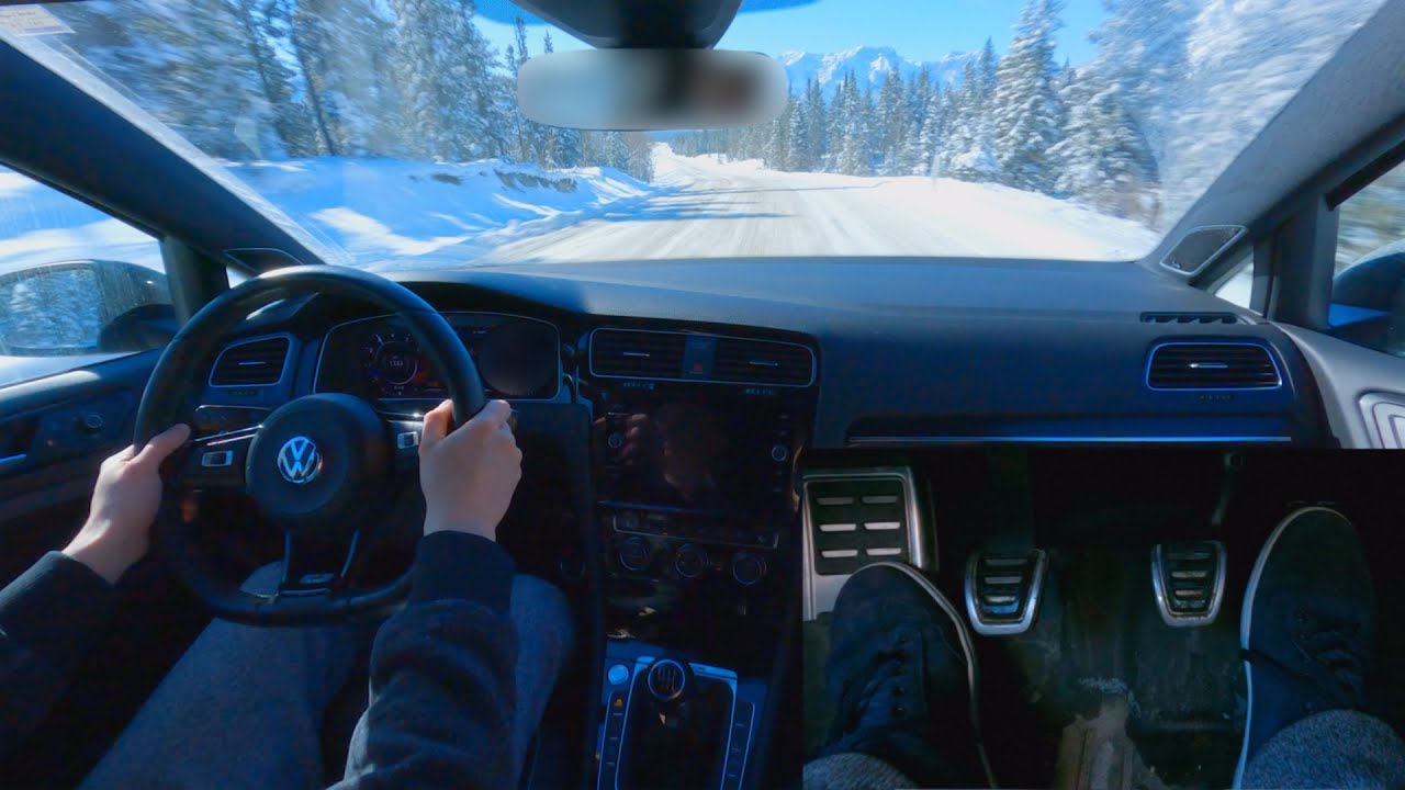 Manual Golf R on a Perfect Winter Drive - YouTube