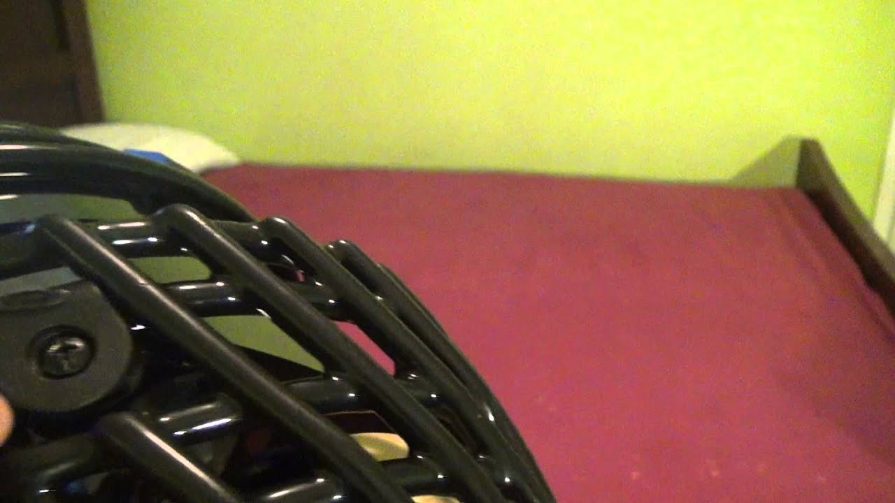 how to put a visor on a big grill facemask - YouTube