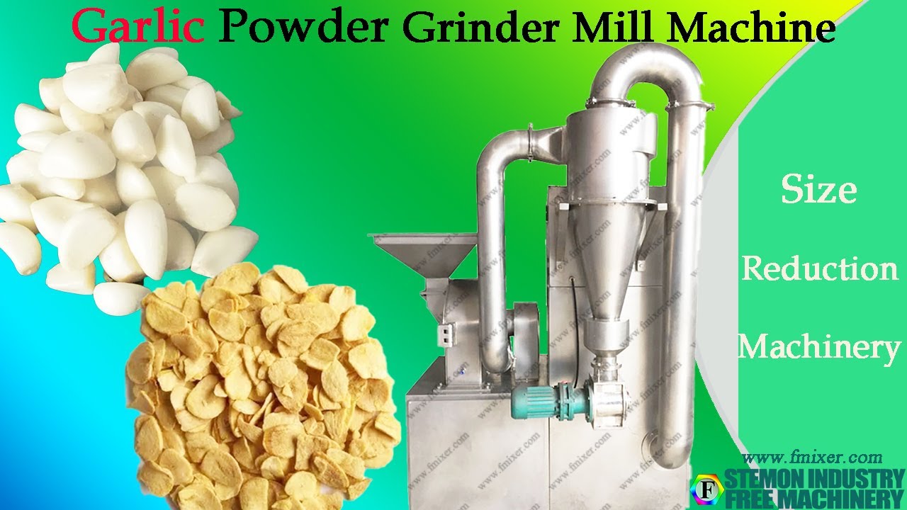 Garlic grinder machine for milling onion into powder with cyclone and ...