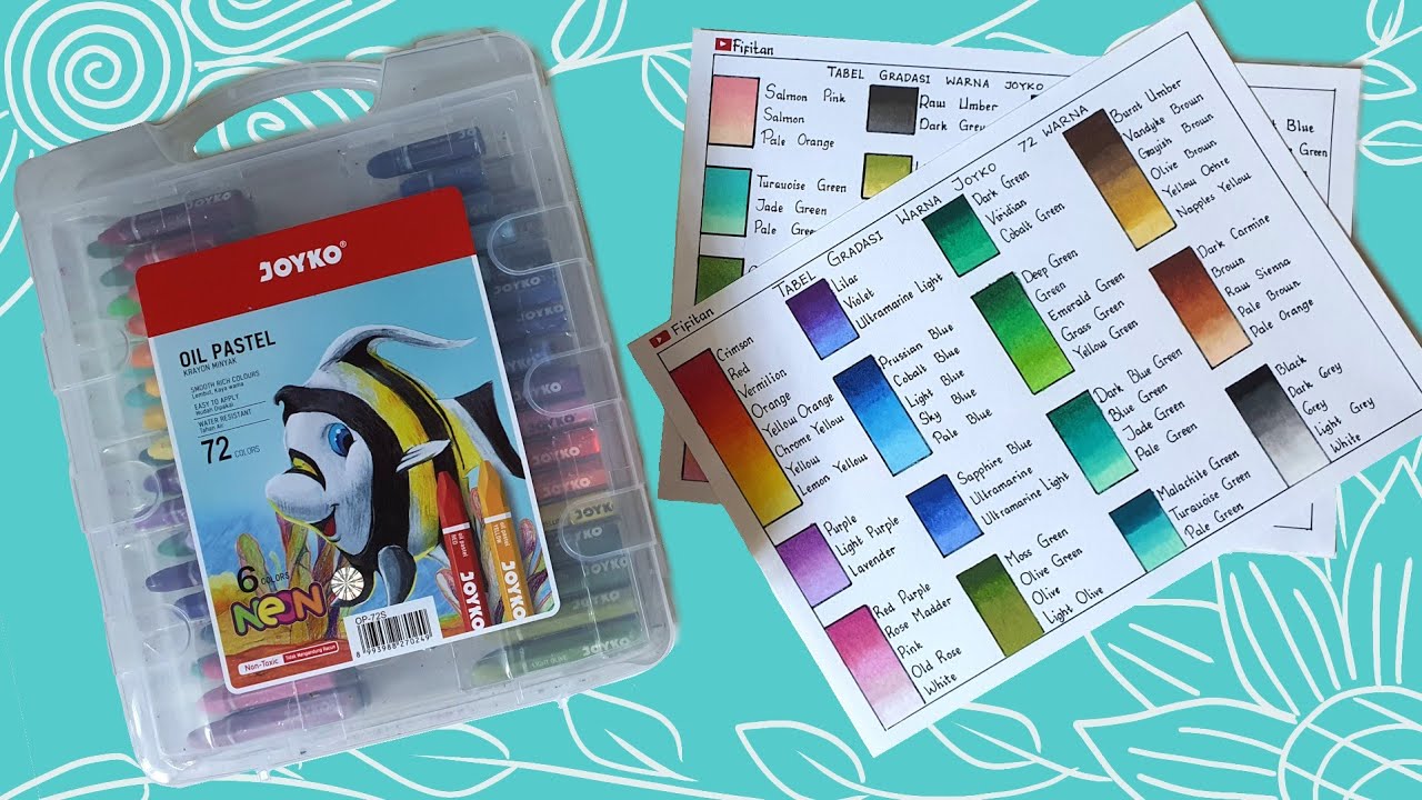 CARA GRADASI WARNA JOYKO 72 WARNA (TABEL GRADASI ) - YouTube