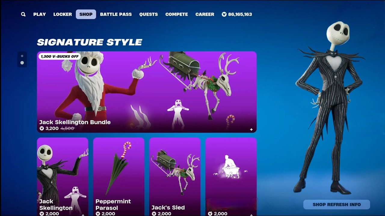 JACK SKELLINGTON RETURN RELASE DATE SHOP FORTNITE WHEN COMING OUT JACK ...