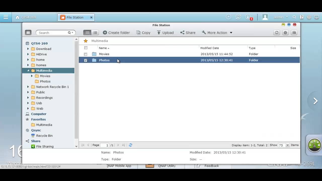 File Station - Lets you easily manage all your digital contents! "QTS 4 ...
