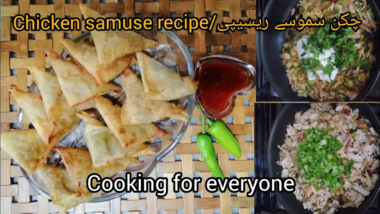 chicken samuse with homemade sumasa sheet,how to make chicken samusa ...
