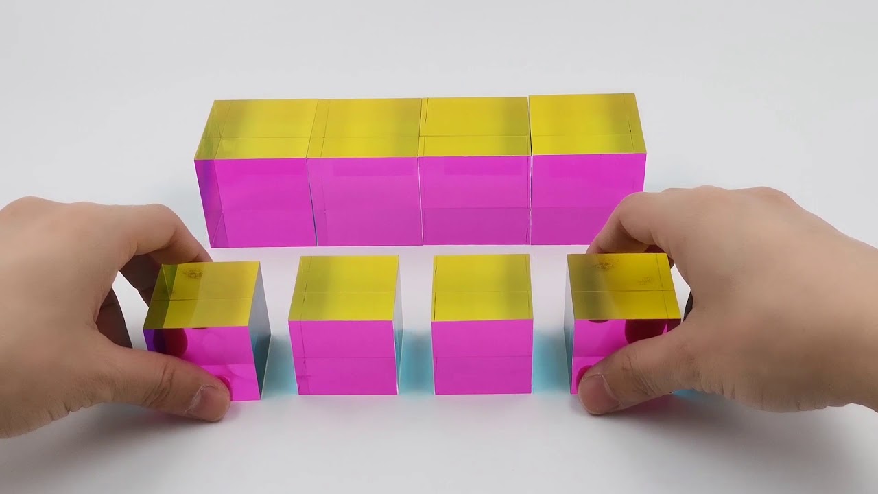 CMY Mixing Colour Cube, Acrylic Cube Prism - YouTube