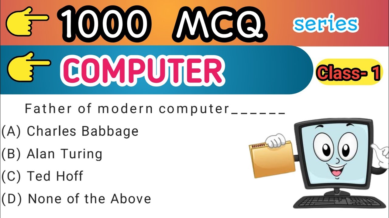 1000 computer MCQ series//class 1// computer Gk// computer awareness ...