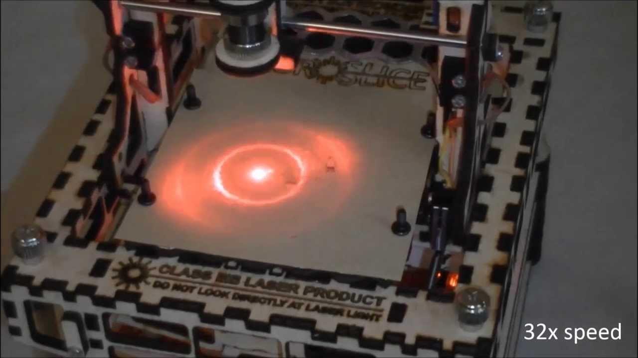 The MicroSlice | A tiny Arduino laser cutter & engraver. - YouTube