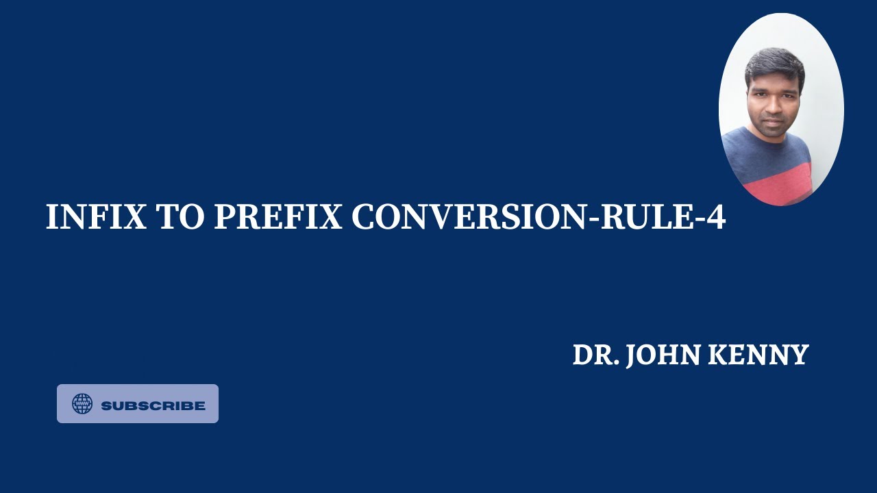 Infix to Prefix | Rule-4 | Stacks | Data Structures and Algorithms ...