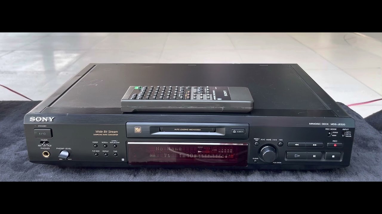 DECK MINIDISC SONY :: MDS-JE520 (remote) - YouTube