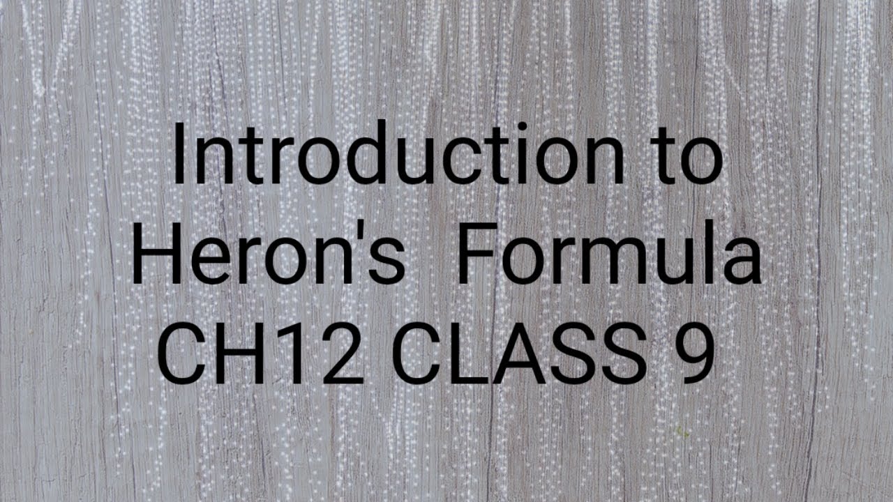 Introduction Heron's Formula - YouTube