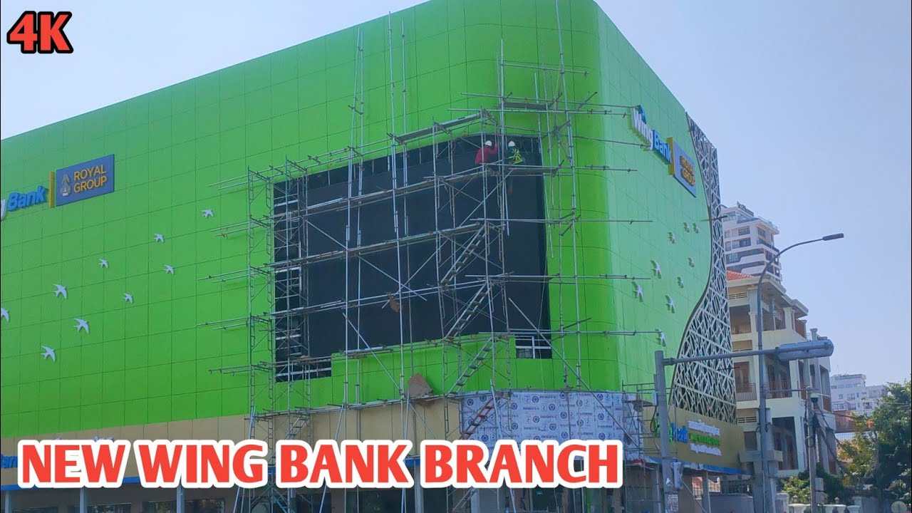 4K New WING BANK BRANCH is almost completed construction - YouTube