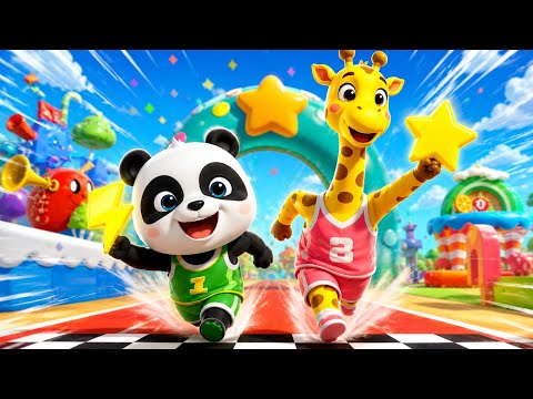 🐼🦒 Minik Panda ve Sevimli Zürafa Yarışı! | Eğlenceli Çocuk Şarkısı