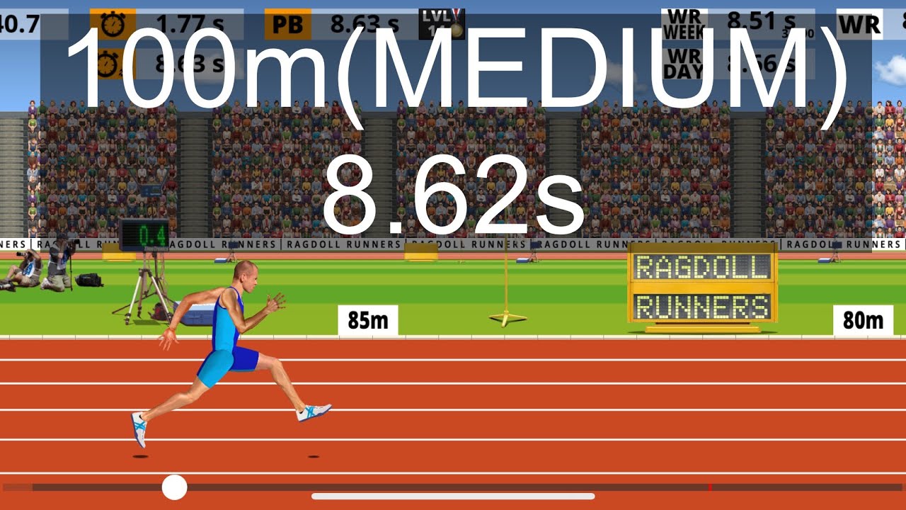【記録更新】Ragdoll Runners 100m(MEDIUM) 8.62s 36位 - YouTube
