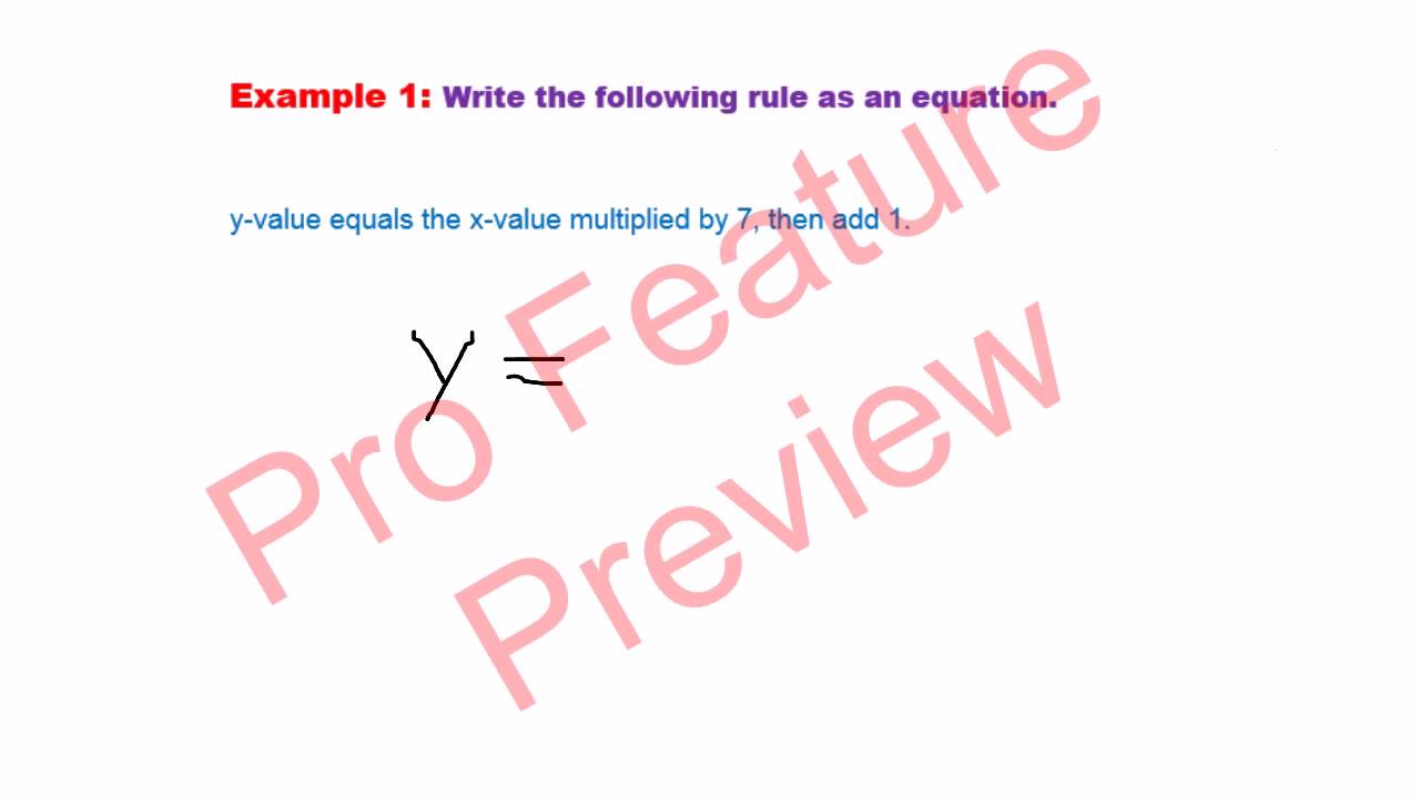 Rule for Linear Relationships - YouTube