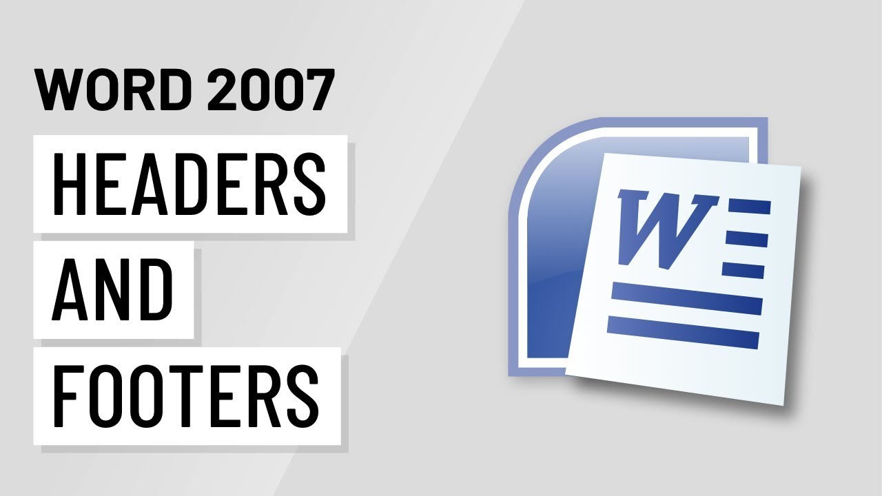 Word 2007: Working with Headers and Footers - YouTube