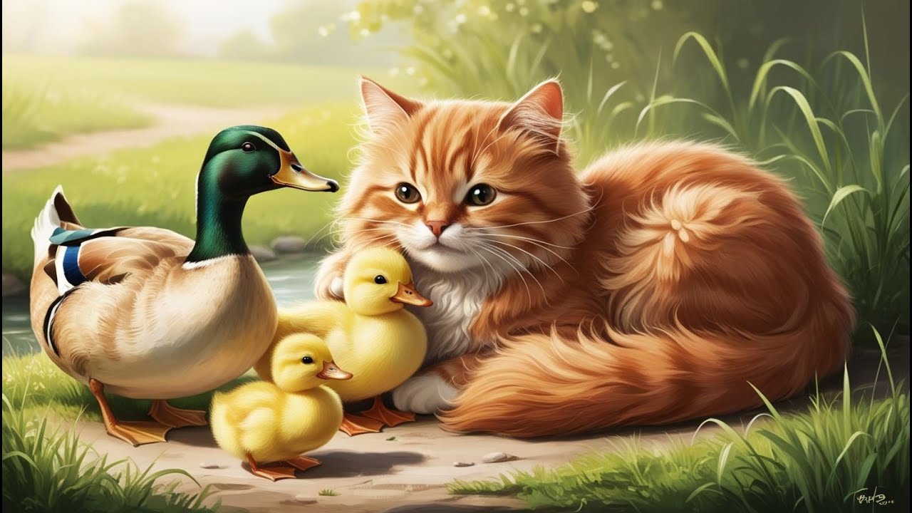 Cute Cat Club 68: Lovely Moments Of Cats And Ducks! #CatAndDucks # ...