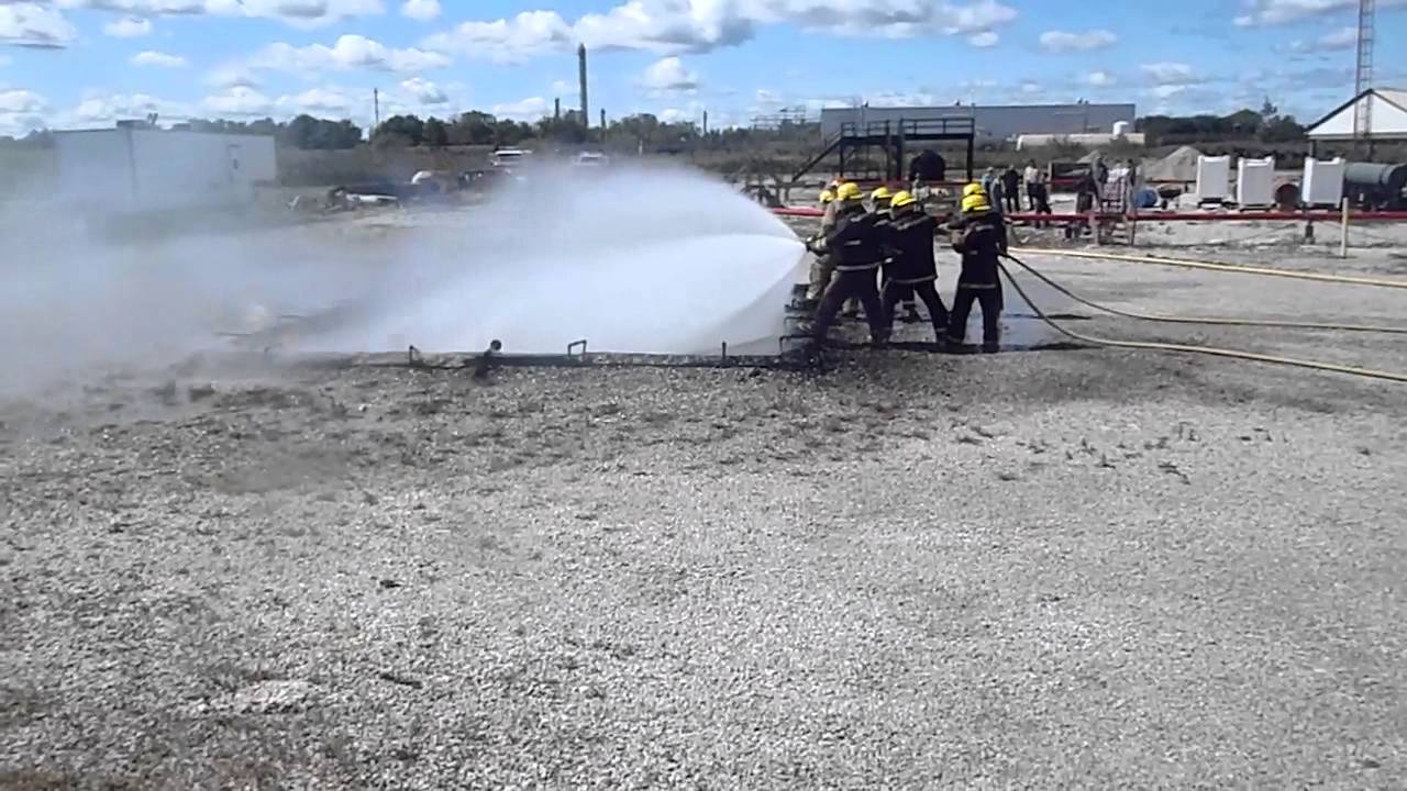 Gasoline Fire in Pit - YouTube
