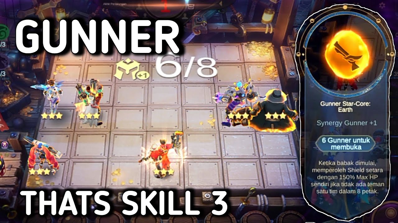 THARZ SKILL 3 ! GUNNER ! MAGIC CHEES MOBILE LEGENDS - YouTube