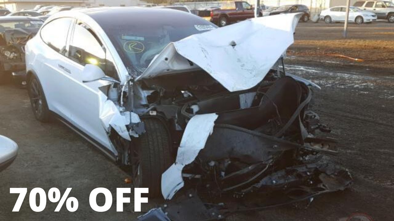 TESLA Model X Wrecked From Auction (Super Cheap) (VIDEO #44) - YouTube