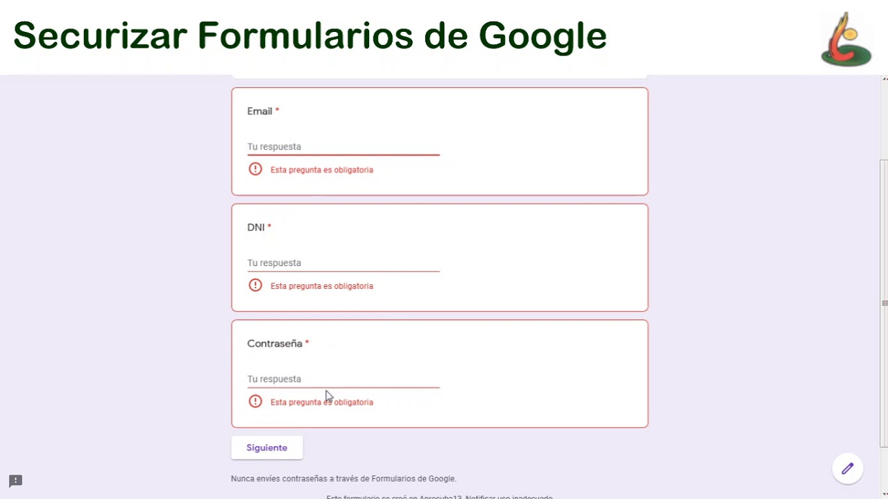 Securizar formularios - YouTube