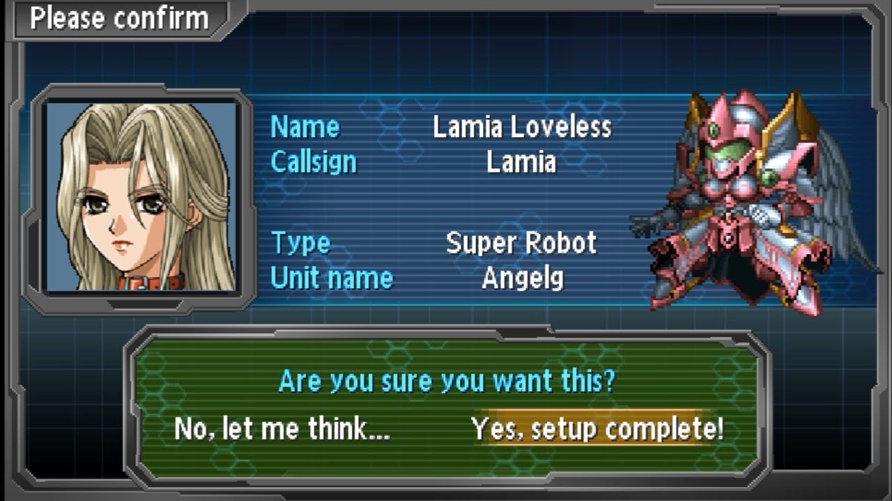 Super Robot Wars A Portable (PSP) - Lamia 1 (Angelg): Undercover - YouTube