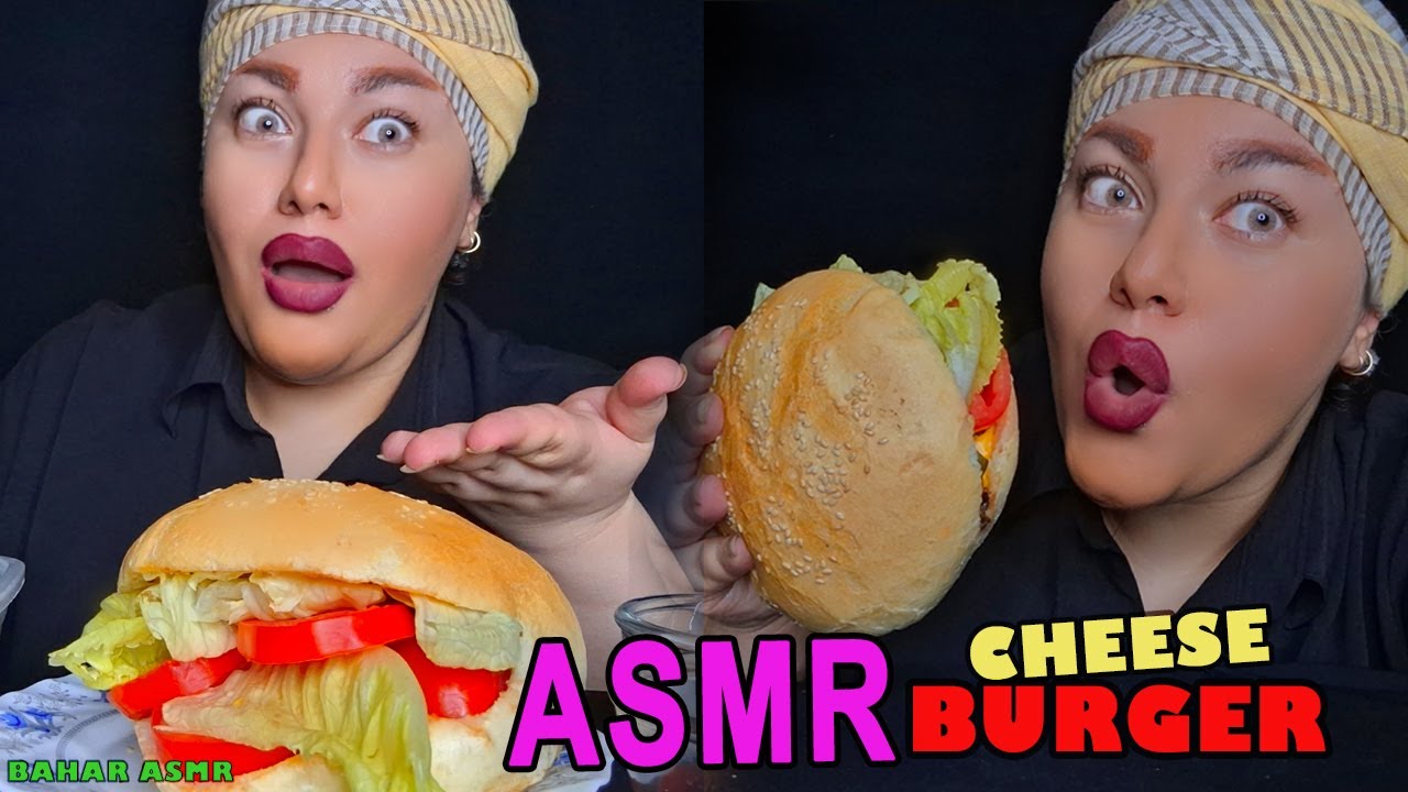ASMR Juicy Cheeseburger | Big Bites, Loud Chewing, No Talking | Burger ...
