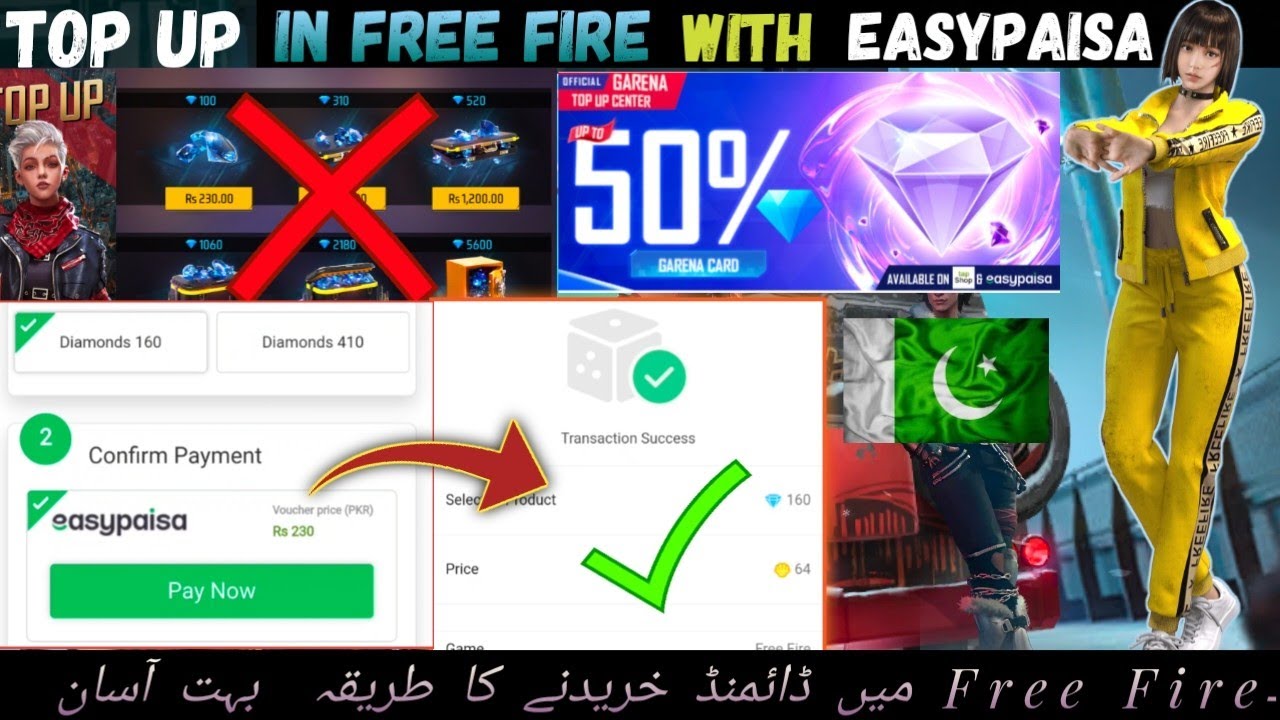 Top up in Free Fire with easypaisa | how to top up in free fire | Easypaisa | Top Up in Pakistan ...