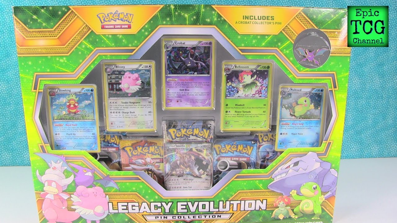 Pokemon Opening Legacy Evolution Pin Collection Box Booster Packs ...