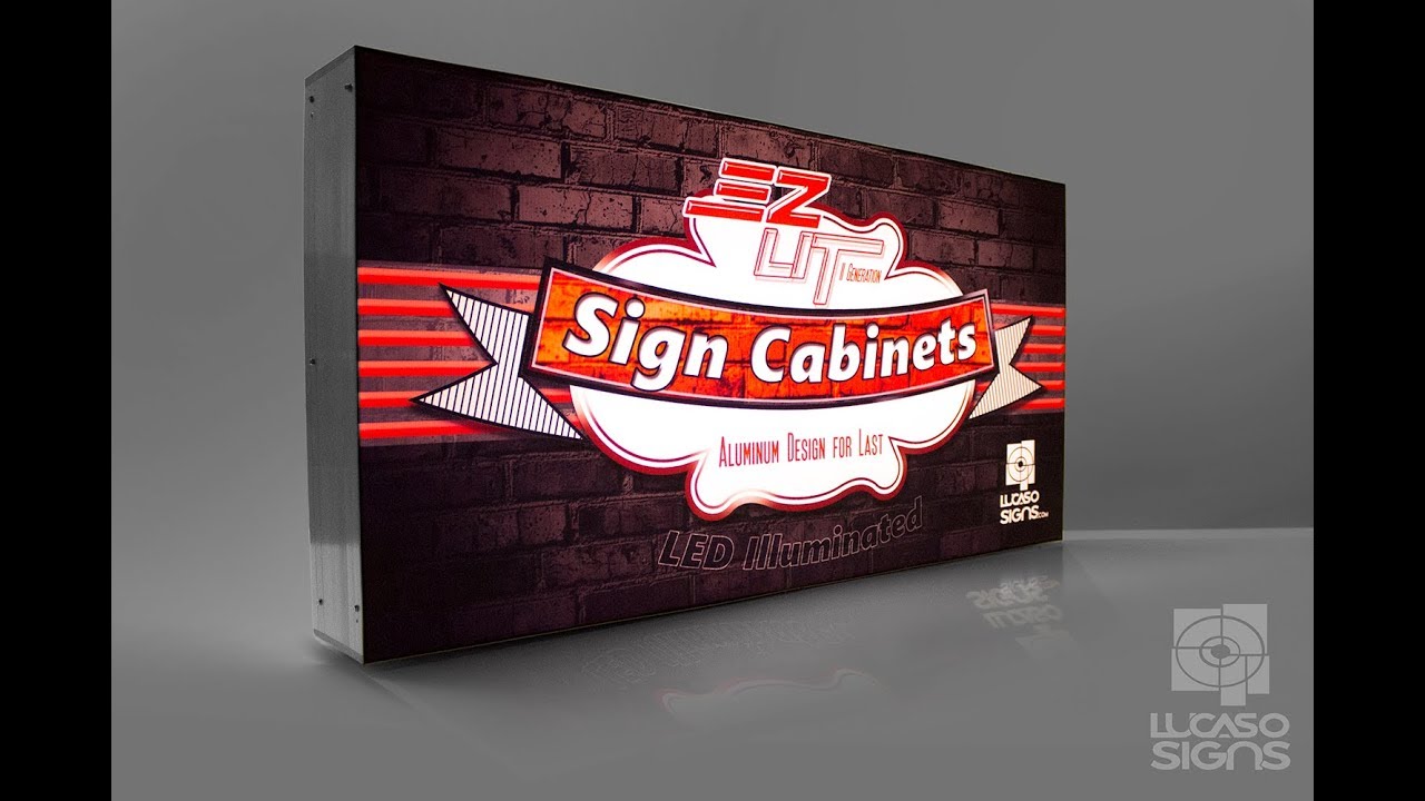 LED Sign Light Box with CUSTOM Full Color Graphics Outdoor Commercial ...