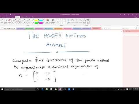 The Power Method in Numerical Analysis (Example) - YouTube