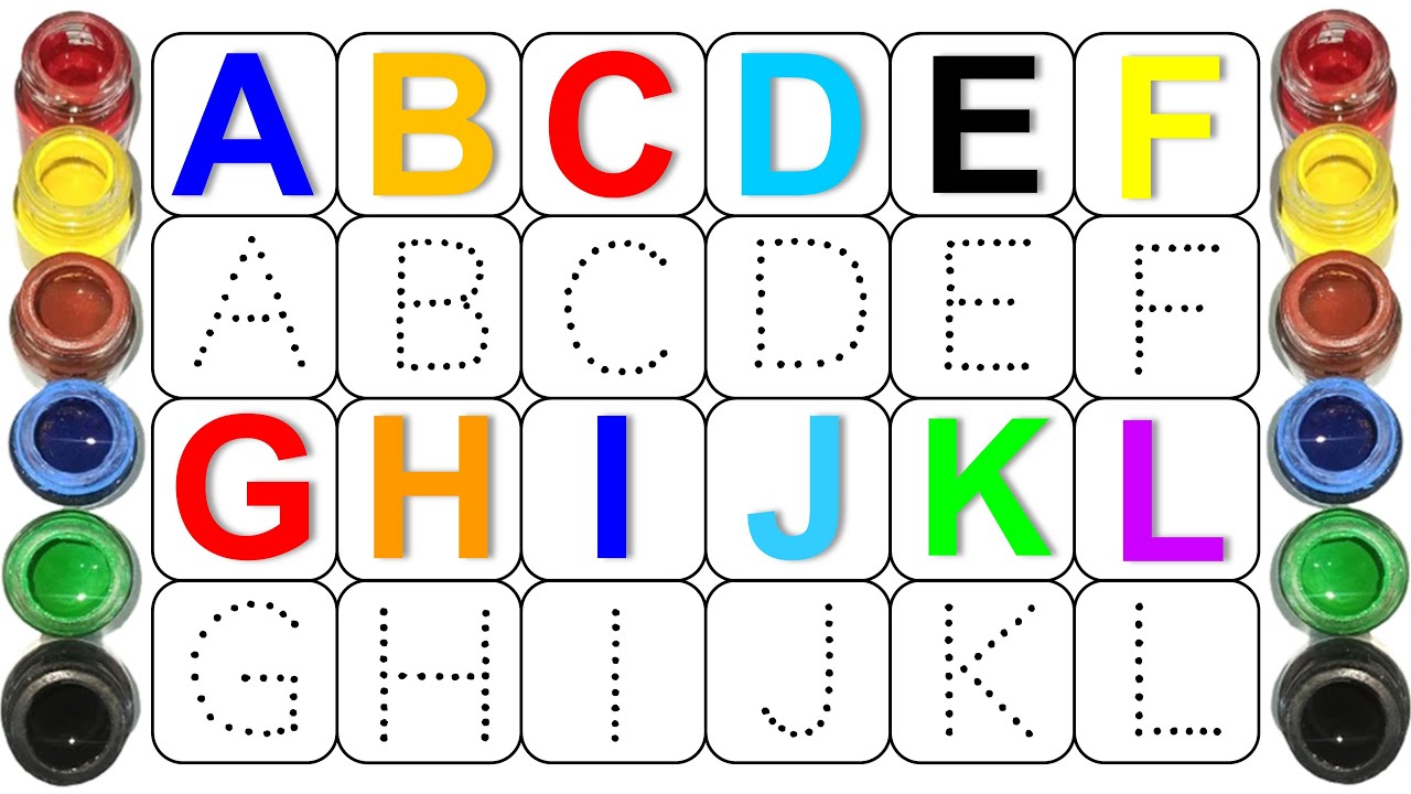 A to Z Alphabets for kids, collection for writing along dotted line ...