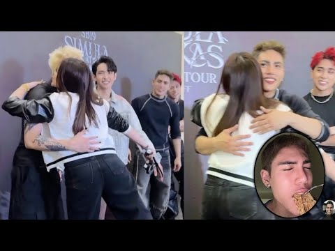 SB19 Hugs Aidela Cruz at SaW Tour PH Arena, Stell Having Cheat Meal - YouTube