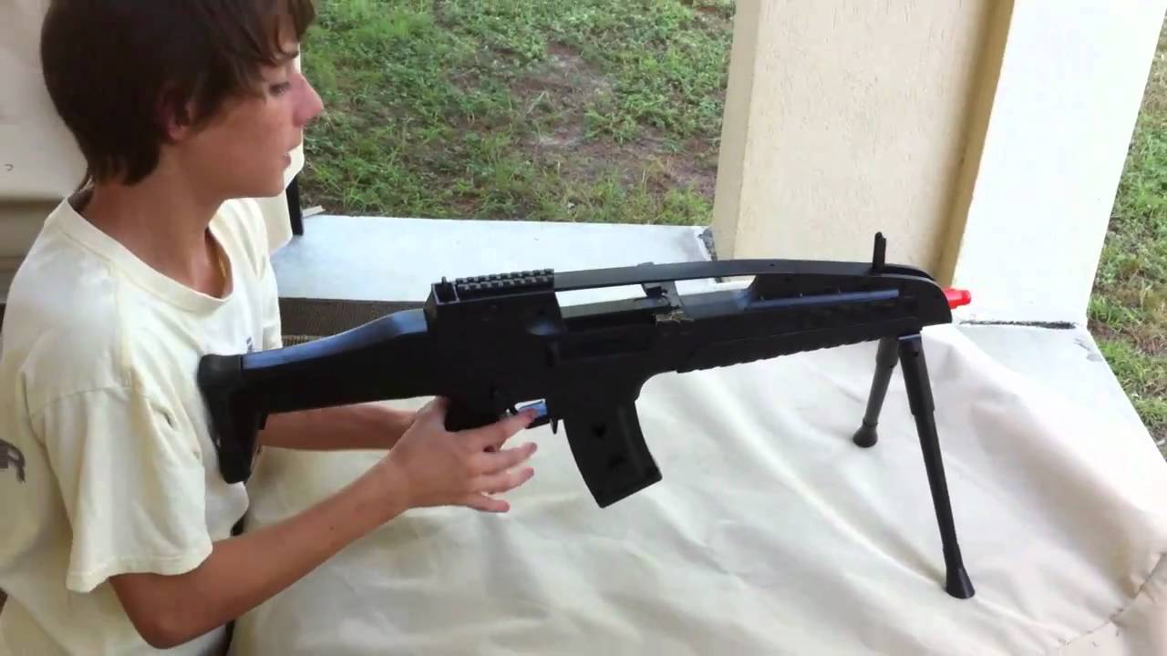 JLS-M8 XM8 Spring airsoft gun review - YouTube