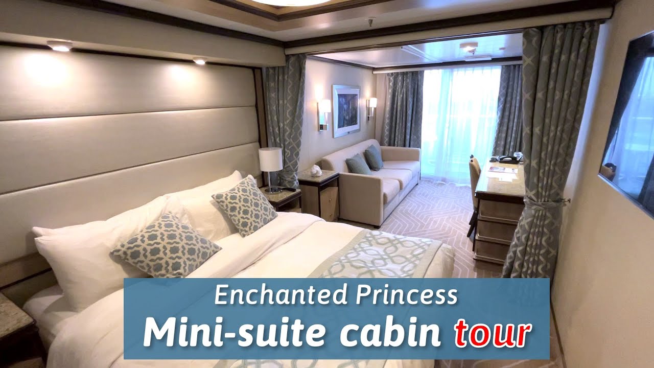 Tour of Mini-suite cabin on Enchanted Princess (R218 Cat MB) - YouTube
