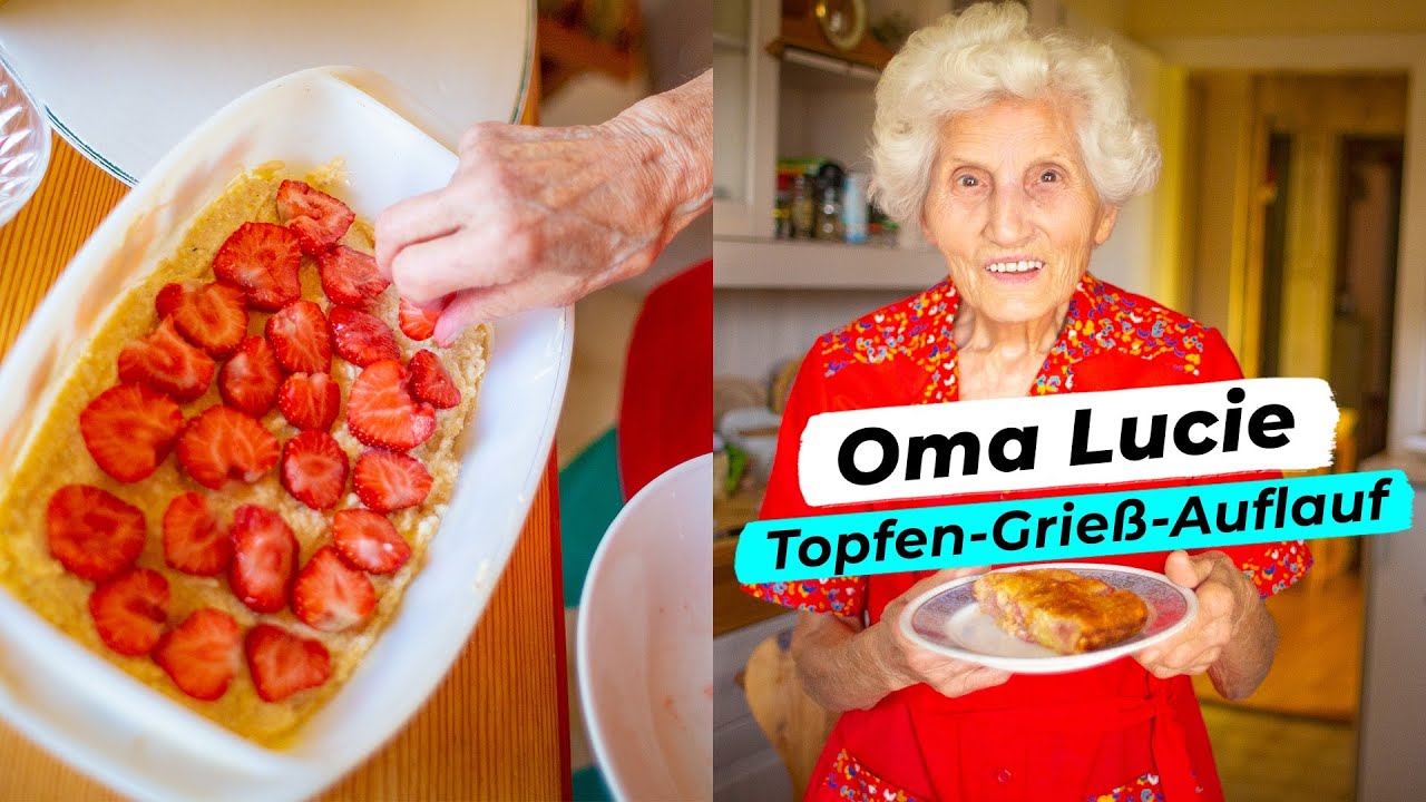 Die 86 Jährige Oma Lucie teilt ihr Topfen-Grieß-Auflauf-Rezept mit ...